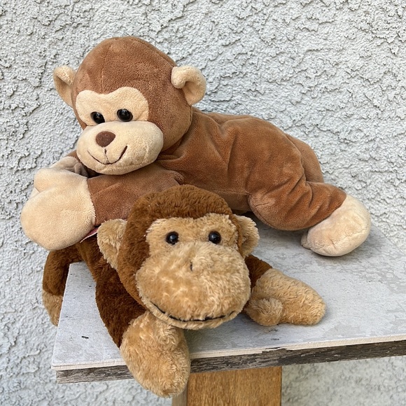 Vintage | Toys | Vintage Y2k Stuffed Animal Monkey Plush 2pc Set Lot ...